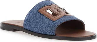 Dolce & Gabbana Mens Leather Sandals Brown Lamb