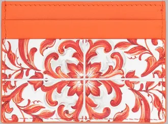 Dolce & Gabbana Leather Card Case - Orange