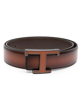 Tod's ceinture en cuir &agrave; design r&eacute;versible - Marron