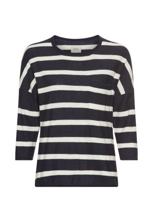 Camel Active Damen Boxy Strickpullover mit 3/4-&Auml;rmeln Nachtblau, Womenswear-M