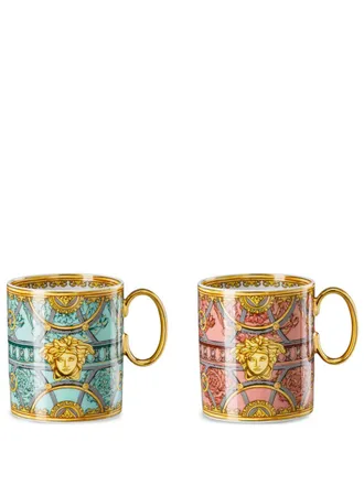 Versace lot de deux tasses Scala Del Palazzo - Bleu