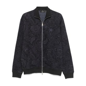 Etro Sweatshirt mit Rei&szlig;verschluss - - Sweatshirts & Hoodies - Herren - Blau - 2XL