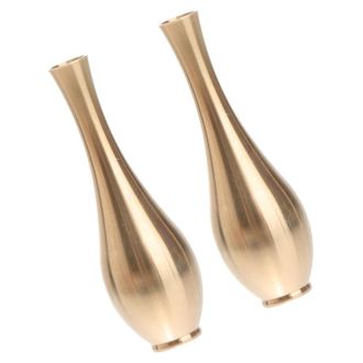 Cabilock 2 St&uuml;ck Mini Kupfer Vase Vintage Stil Schmale Dekorative Tischvase aus Reinem Kupfer Kleine Zierliche Blumenvase f&uuml;r Wohnzimmer und B&uuml;ro Moderne Home 