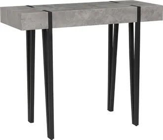 Beliani Konsolentisch hellgrau Betonoptik MDF-Platte 100 x 40 cm Adena