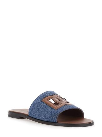 Dolce & Gabbana Mens Leather Sandals Brown Lamb