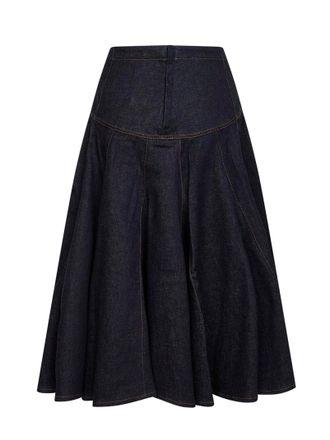 Jacquemus Womens Denim Skirt Lavoir De-N&icirc;mes Blue Cotton