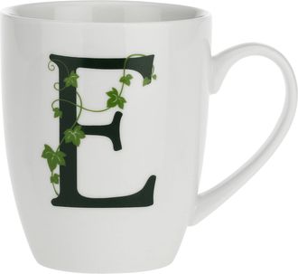 La Porcellana Bianca la Porcellana Becher Buchstabe E, wei&szlig;