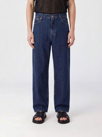 Jil Sander Jeans mit weitem Bein und mittlerer Leibh&ouml;he aus Baumwolldenim