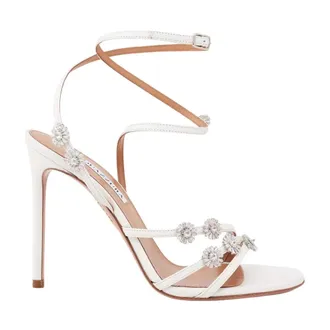 Aquazzura Wei&szlig;e Stiletto-Sandalen Starry Night - - Shoes - Damen - Wei&szlig; - 36 EU