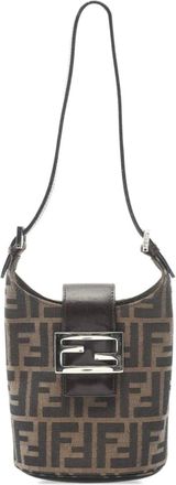 Fendi 2000-2010 Mini Zucca Canvas shoulder bag - Braun