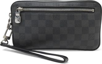 Louis Vuitton Clutches - LOUIS VUITTON KASAI POCHETTE GRAFITE DAMIER CANVAS - Gr. unisize - in Grau - f&uuml;r Damen