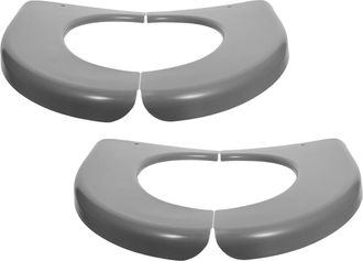 Amosfun 2 St&uuml;ck Pack Tragbare Toilettensitzauflage aus Kunststoff Faltbares Wc Sitzkissen f&uuml;r Reisen Camping Hotel Universelle Gr&ouml;&szlig;e Hygienische Toilettenunte