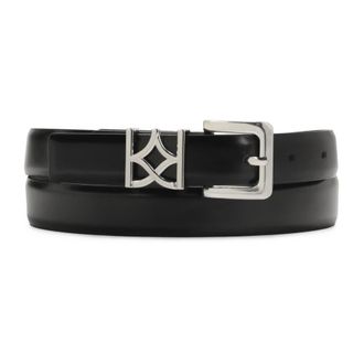 Kazar Femme, Accessoires, Noir, Taille: 110 CM Ceinture &eacute;troite en cuir avec boucle logo