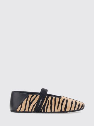 Fendi Salom&eacute;s Academia en poulain &agrave; imprim&eacute; animalier avec logo