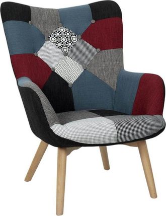 Altobuy FEDERICA - Fauteuil Patchwork Motifs Colorés