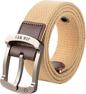 Generic Ceintures en cuir pour homme adulte unisexe en toile avec boucle &agrave; d&eacute;gagement rapide pour lentra&icirc;nement en plein air pour homme, kaki, XL