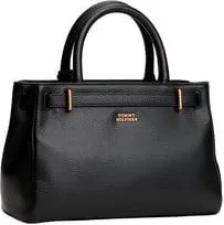 Tommy Hilfiger Leder -Symbol Handtasche - schwarz