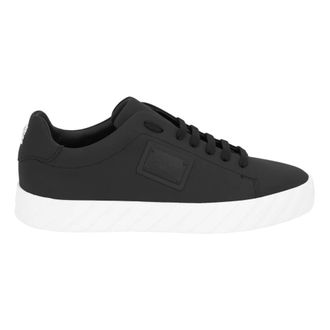 Philipp Plein unisex, Chaussures, Noir, Taille: 35 EU Baskets basses en cuir Nappa Placca