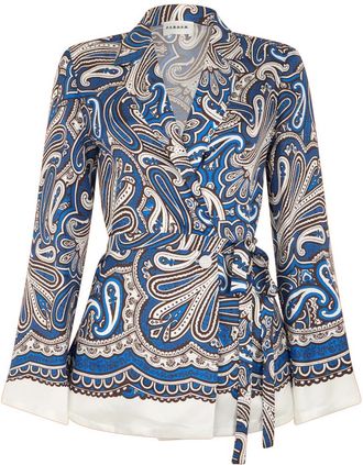P.A.R.O.S.H. P.a.r.o.s.h., Femme, Blouses et Chemises, Bleu, Taille: 44 FR Manteaux