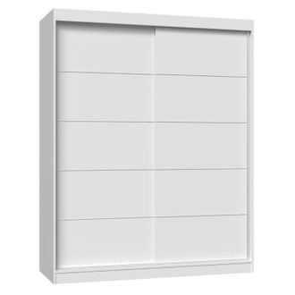 Hucoco Paolo - Kleiderschrank mit 2 Schiebet&uuml;ren - Kleiderschrank b 160 cm - Schlafzimmerschrank mit 2 T&uuml;ren