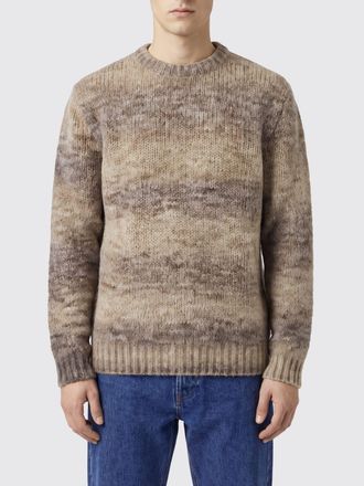A.P.C. A. P.C. Pull &agrave; col rond en m&eacute;lange de laine &agrave; motif abstrait