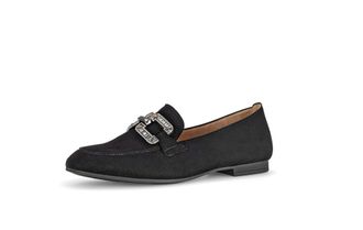 Gabor Damen Slipper, Frauen Slip On,Schlupfschuhe,schluepfschuhe,College Schuhe,Businessschuhe,Slip-ons,Slides,schwarz(Altsilber),38.5 EU / 5.5 UK
