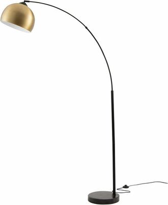 Rendez-Vous D&eacute;co Lampadaire en m&eacute;tal couleur noir et laiton - dinard
