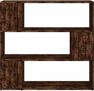 Generic Offene B&uuml;cherregale, Freistehend, Platzsparendes Aufbewahrungsregal aus Holzwerkstoff f&uuml;r B&uuml;cher, Dekoration und Medien (Ger&auml;ucherte Eiche)