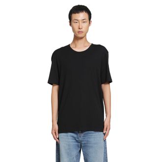 Christophe Lemaire Scoop Neck Tee in Ribbed Jersey