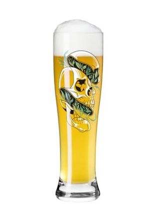 Ritzenhoff 3481016 Weizenbierglas 500 ml - 2er Set - Serie Brauchzeit - 2 Stück mit Wild-Tiere-Motiven - Made in Germany