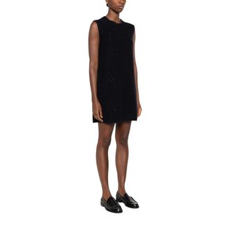 Fabiana Filippi Femme, Robes, Bleu, Taille: 40 FR Robe Platine et Paillettes