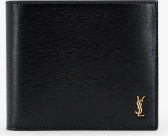Saint Laurent Tiny wallet in hammered leather - SAINT LAURENT - gender_Man