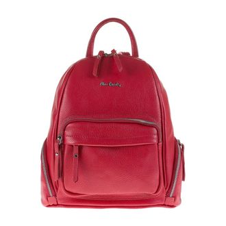 Pierre Cardin Sac &agrave; dos structur&eacute; en cuir - Femme - Sacs - Rouge - Taille: ONE Size