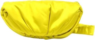 Bottega Veneta Sac bandouli&egrave;re en satin doccasion - Femme - Pre-owned - Jaune - Taille: ONE Size