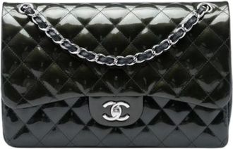 Chanel Sac bandouli&egrave;re vintage double rabat Pre-owned - Femme - Pre-owned - Vert - Taille: ONE Size