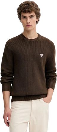 Guess Homme, Pulls, Brun, Taille: 2XL Pull Long Ras du Cou