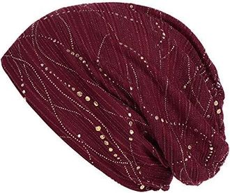 Generic Casquette de baseball pour homme Bleu R&eacute;tro Wrap Head Hat Solide Turban Femmes Casquette Musulmane Perle Chapeau Baseball Casquettes S&egrave;che-linge, roug