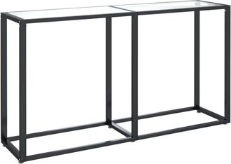 vidaXL Konsolentisch Transparent 140x35x75,5 cm Hartglas Vidaxl