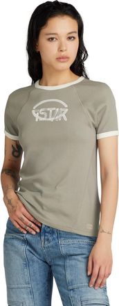 G-Star G-Star RAW Damen Army Ringer Slim Top, Grün (Shamrock D24506-D527-2199), XXS