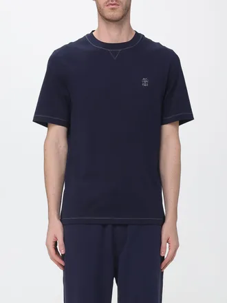 Brunello Cucinelli T-Shirt Homme couleur Bleu