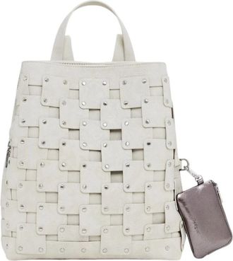 Desigual Femme, Sacs, Blanc, Taille: ONE Size Half Logo Zante Bag