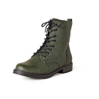Amazon Essentials Damen Kampfstiefel Mit Schnürung, Grün, 40 EU