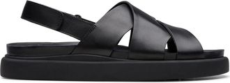 Clarks Femme Aristella Sun Sandale, Black Leather, 37 EU