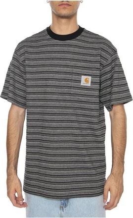 Carhartt Work in Progress Homme, Tops, Noir, Taille: L T-Shirt Col Rond