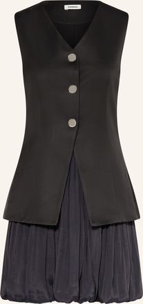 Sandro Sandro Kleid Im Materialmix schwarz