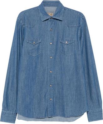 Barba Denim Flap-pocket Shirt
