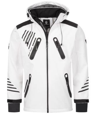 Rock Creek Herren Softshell Jacke Outdoorjacke Windbreaker &Uuml;bergangs Jacke H-140 [White 4XL]