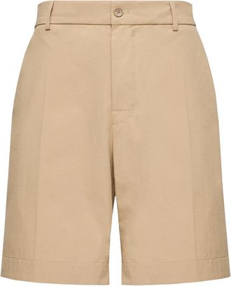 Moncler Moncler Seersucker Shorts, Men, Beige, Size: 46