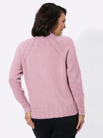 Witt Strickpullover Stehkragen-Pullover Langarm Zopfmuster