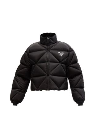 Prada Re-Nylon Gabardine Cropped Down Jacket Size XS